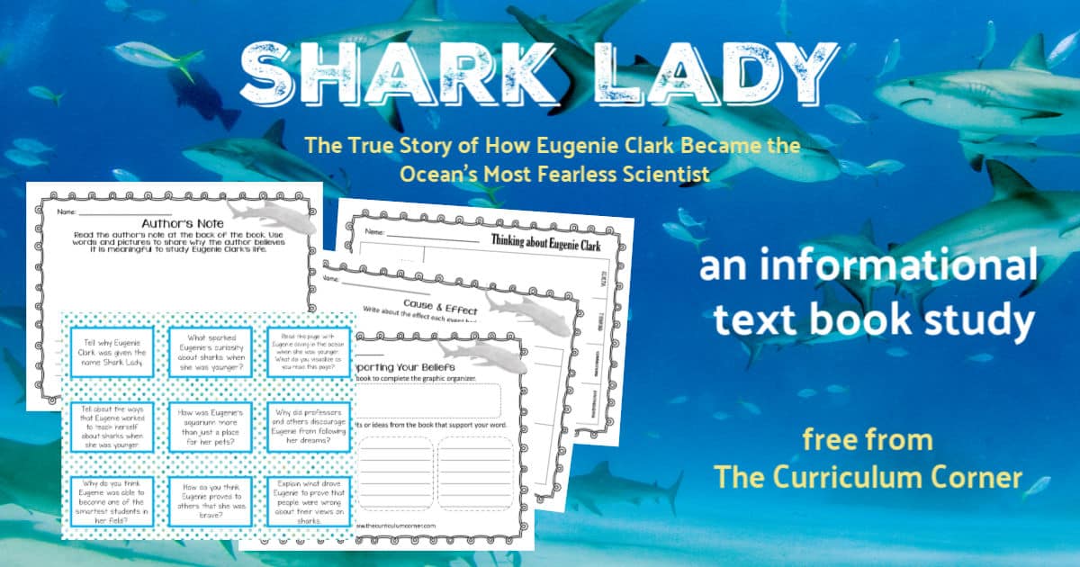 Book Study: Shark Lady - The Curriculum Corner 123