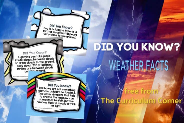 Weather Facts: Did You Know? - The Curriculum Corner 123