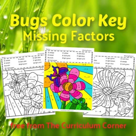 bugs multiplication color key feature - The Curriculum Corner 123