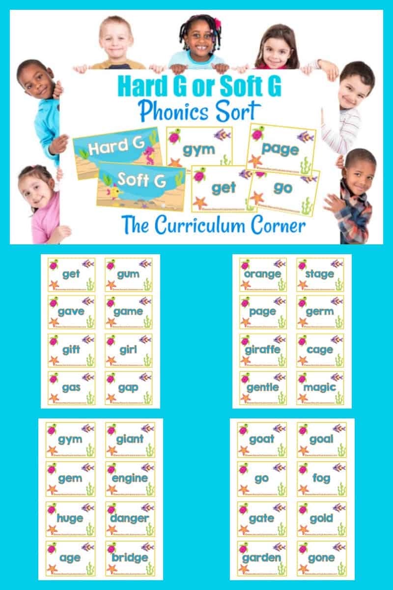Phonics Sort: Hard G & Soft G - The Curriculum Corner 123