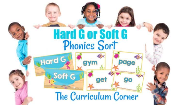Phonics Sort: Hard G & Soft G - The Curriculum Corner 123
