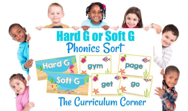 Phonics Sort: Hard G & Soft G - The Curriculum Corner 123