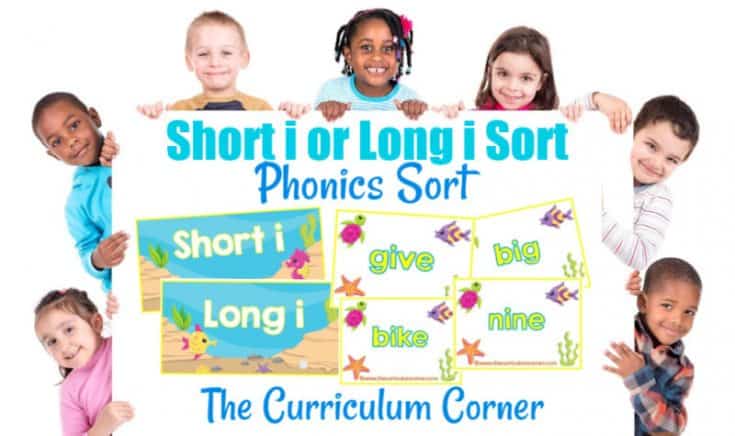 Phonics Sort: Long I & Short I - The Curriculum Corner 123