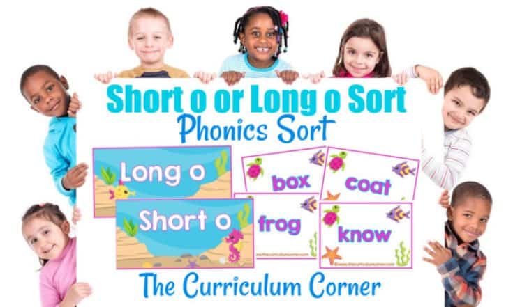 Phonics Sort: Long O & Short O - The Curriculum Corner 123