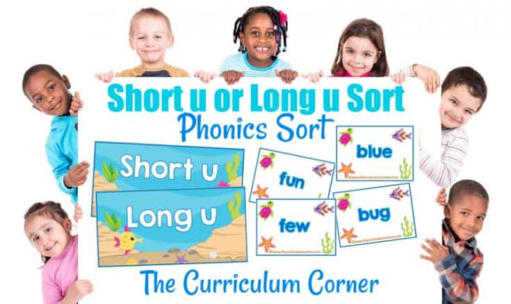 Phonics Sort: Long U & Short U - The Curriculum Corner 123