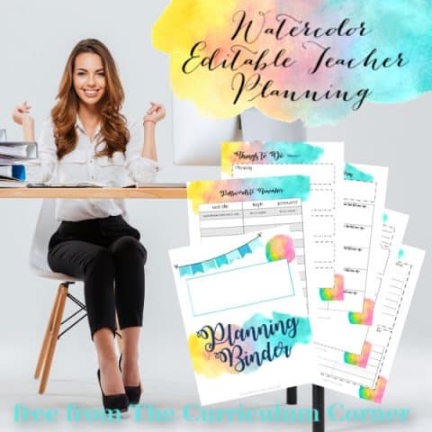 Editable Teacher Planning Binder - The Curriculum Corner 123