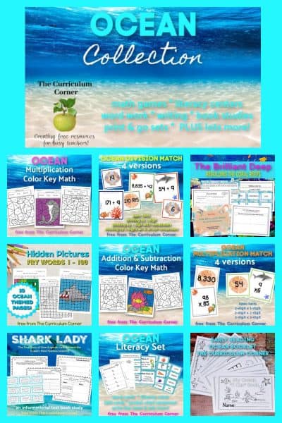 Ocean Themed Collection - The Curriculum Corner 123