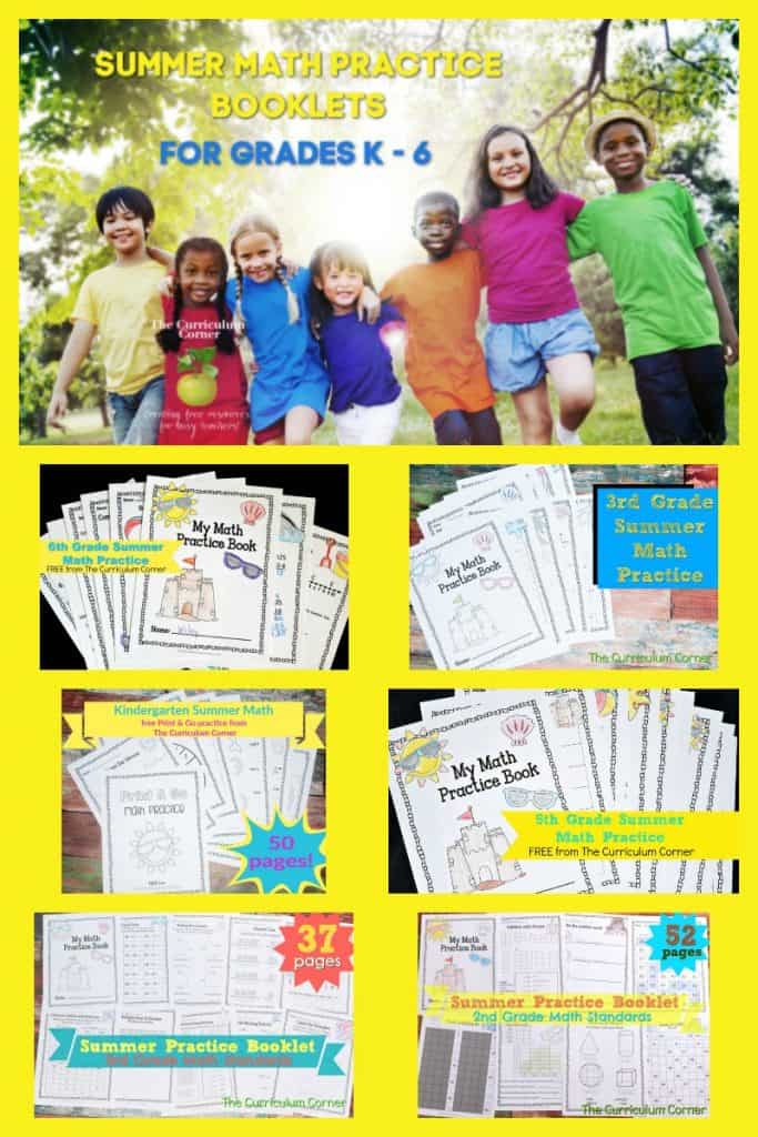 summer math practice booklets pinterest - The Curriculum Corner 123