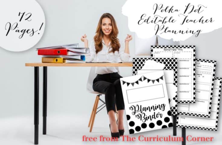 Polka Dot Teacher Planning Binder - The Curriculum Corner 123