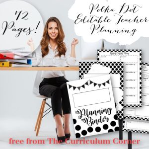 Editable Teacher Planning Binder - The Curriculum Corner 123