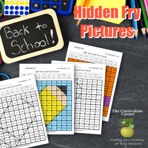Back to School No Prep Pages - The Curriculum Corner 123