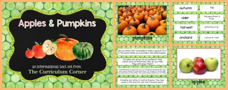 Apples & Pumpkins Informational Text - The Curriculum Corner 123