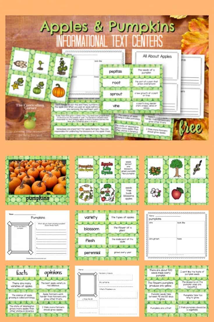 Apples & Pumpkins Informational Text - The Curriculum Corner 123