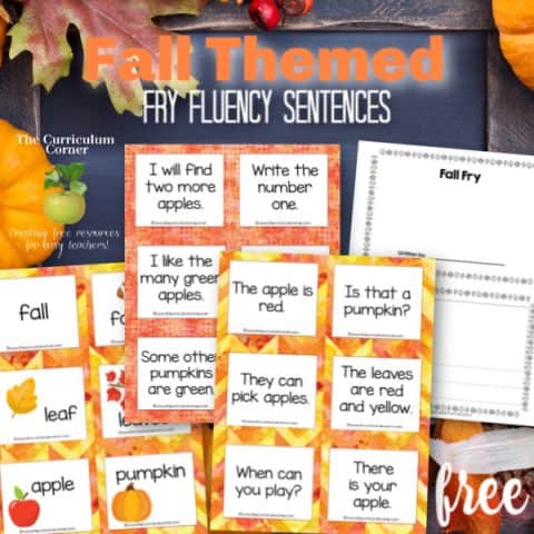 Fall Sequencing Worksheets - The Curriculum Corner 123
