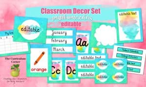 Classroom Decor: Watercolor - The Curriculum Corner 123