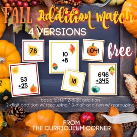 Fall Making 10 Digital Game - The Curriculum Corner 123