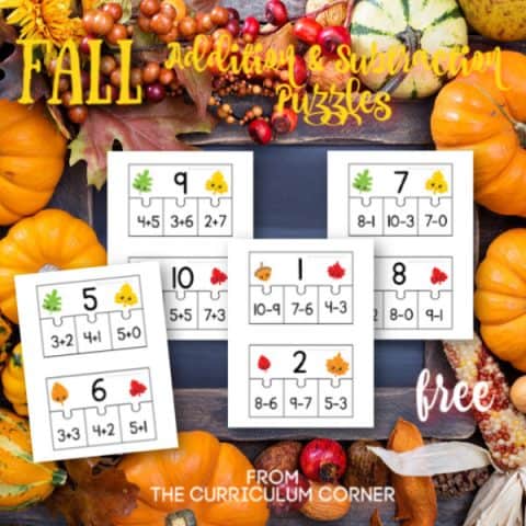 Fall Making 10 Digital Game - The Curriculum Corner 123