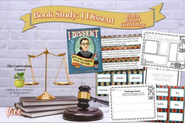 Book Study: Ruth Bader Ginsburg - The Curriculum Corner 123