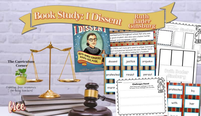 Book Study: Ruth Bader Ginsburg - The Curriculum Corner 123