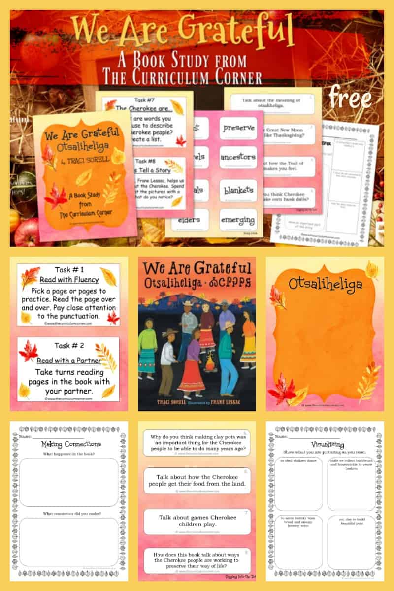 Book Study: We Are Grateful - The Curriculum Corner 123