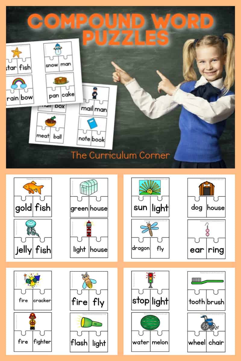 Compound Word Puzzles - The Curriculum Corner 123