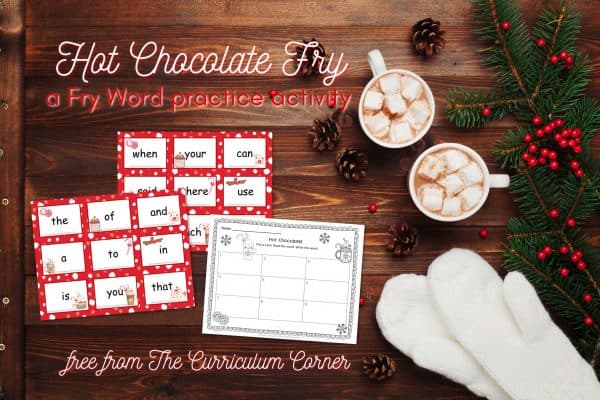 Hot Chocolate Fry Words - The Curriculum Corner 123