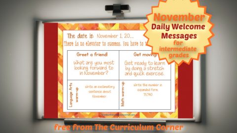 November Collection - The Curriculum Corner 123