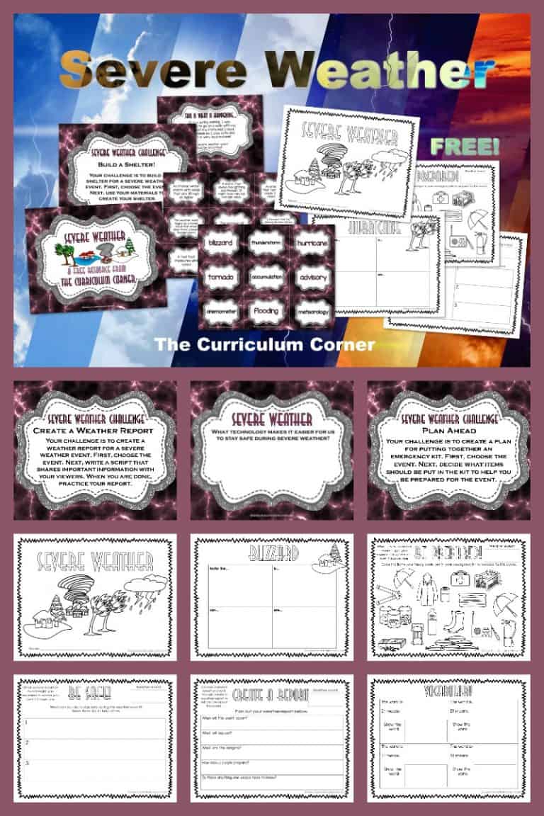 Severe Weather - The Curriculum Corner 123