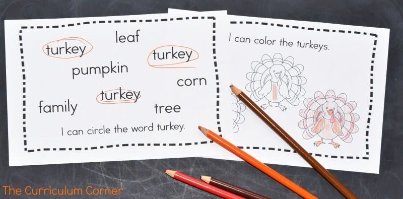 Thanksgiving Activities for the Classroom - The Curriculum Corner 123