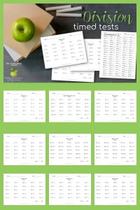 Division Timed Tests - The Curriculum Corner 123