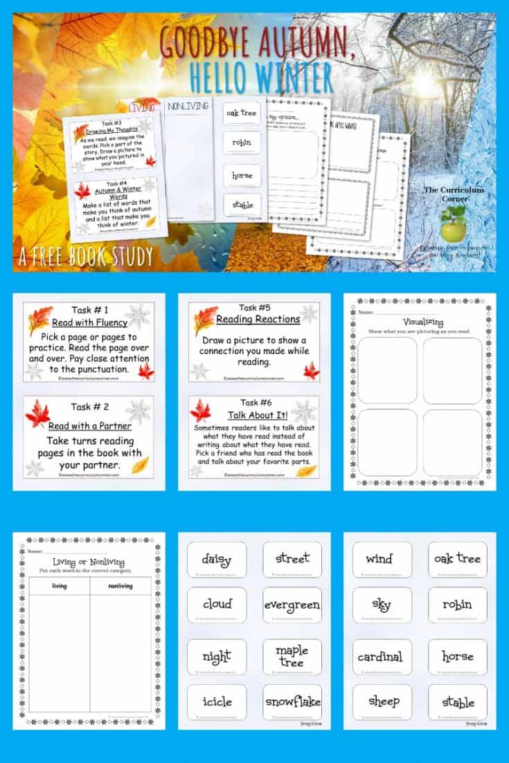Book Study: Goodbye Autumn, Hello Winter - The Curriculum Corner 123