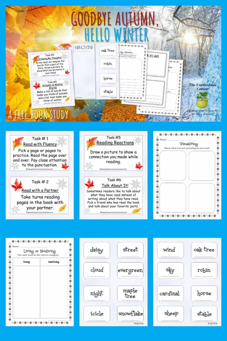 Book Study: Goodbye Autumn, Hello Winter - The Curriculum Corner 123