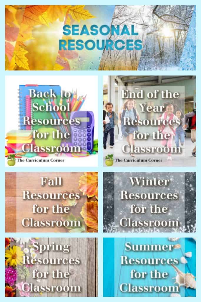 seasonal resources curriculum corner - The Curriculum Corner 123
