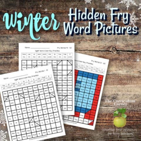 Sight Words Archives - Page 3 of 6 - The Curriculum Corner 123
