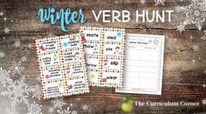 Winter Verb Hunt - The Curriculum Corner 123