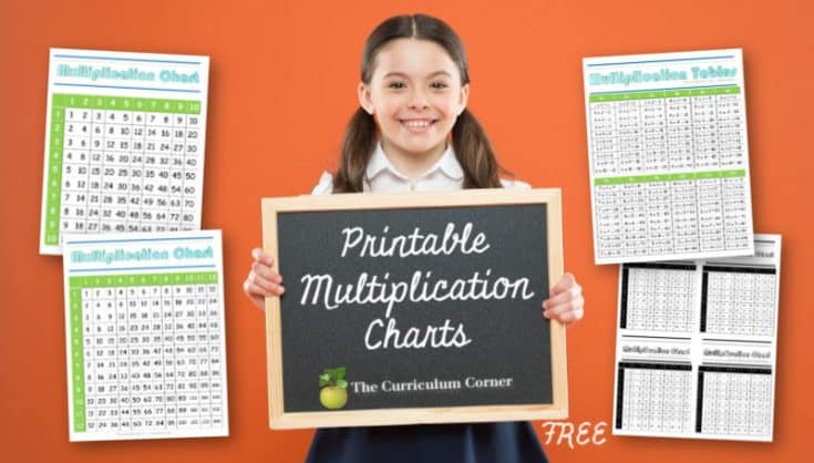 Multiplication Chart Collection - The Curriculum Corner 123