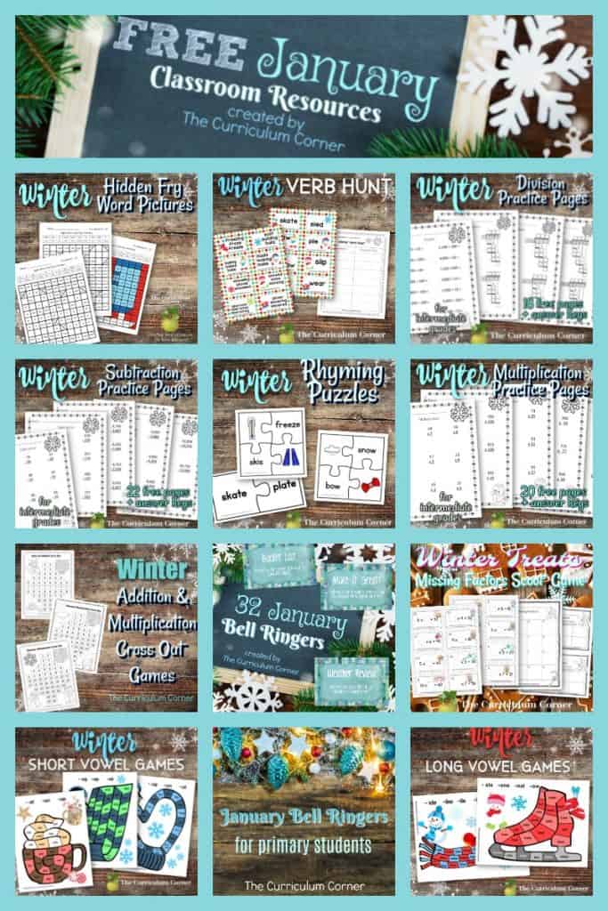 January Collection - The Curriculum Corner 123