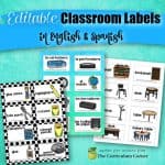 Editable Classroom Labels - The Curriculum Corner 123