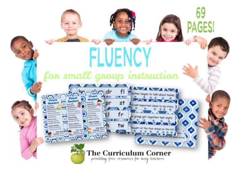 Fluency for Small Groups - The Curriculum Corner 123