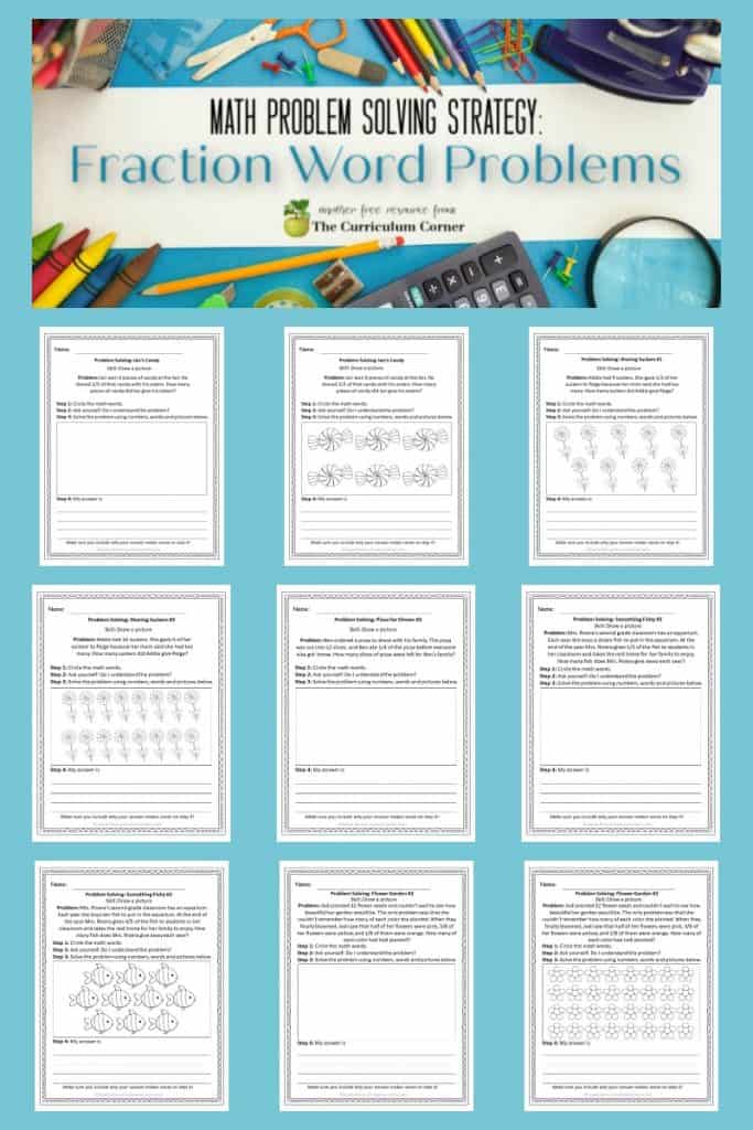Problem Solving Involving Fractions - The Curriculum Corner 123 Problem Solving Involving Fractions - The Curriculum Corner 123