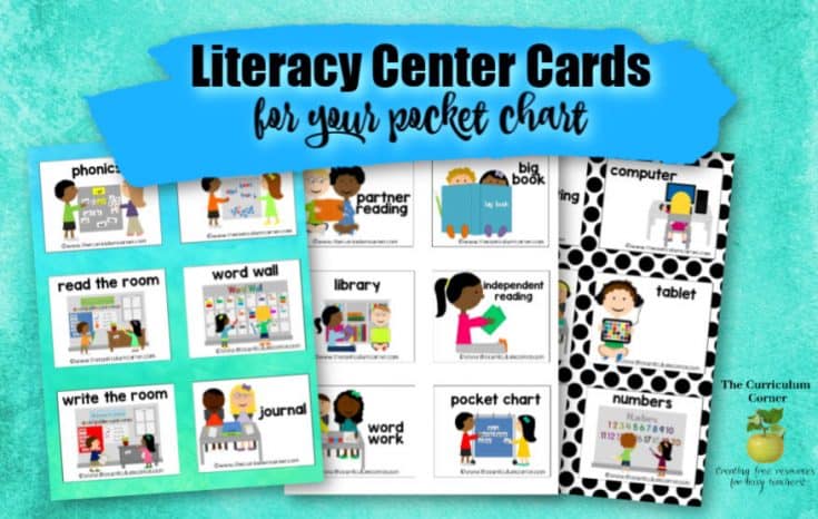 Literacy Center Pocket Chart Cards - The Curriculum Corner 123