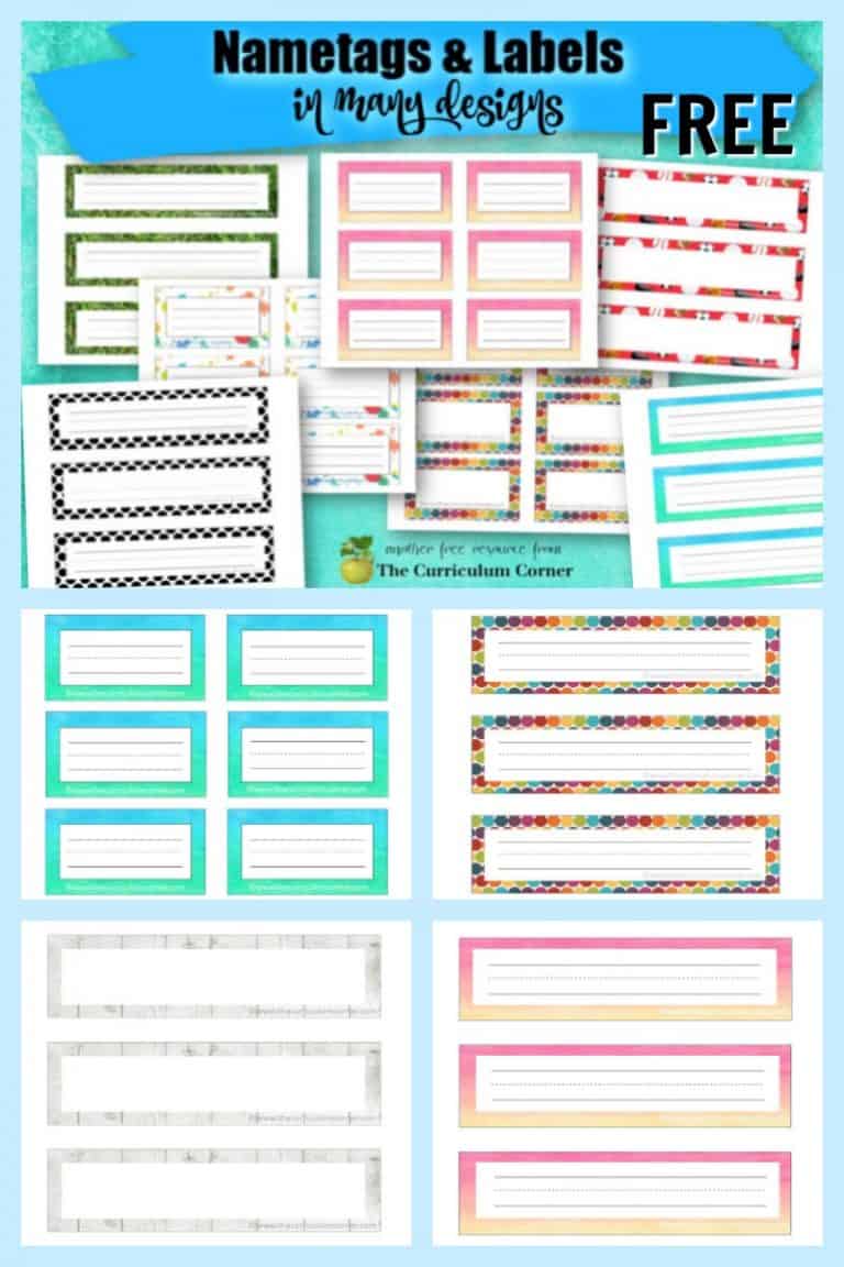 Desk Name Tags & Classroom Labels - The Curriculum Corner 123