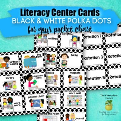 Literacy Center Pocket Chart Cards - The Curriculum Corner 123