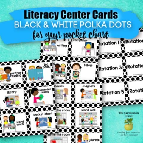 Literacy Center Pocket Chart Cards - The Curriculum Corner 123