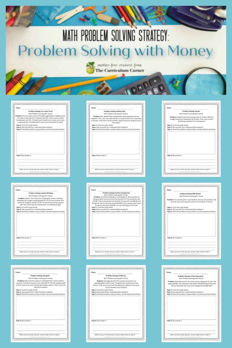 Problem Solving with Money - The Curriculum Corner 123
