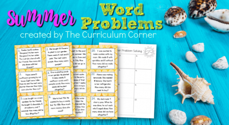 Summer Problem Solving (2nd Grade) - The Curriculum Corner 123