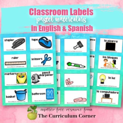 Editable Classroom Labels - The Curriculum Corner 123