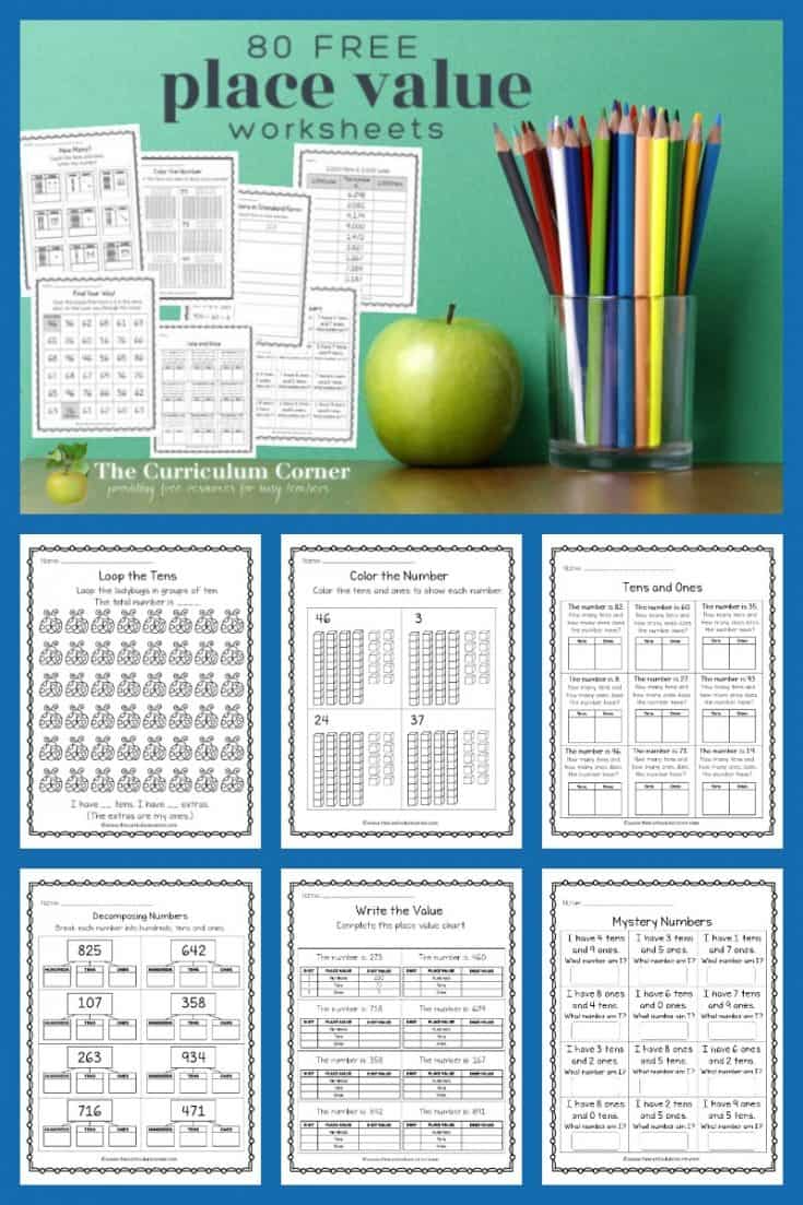 Place Value Worksheets - The Curriculum Corner 123