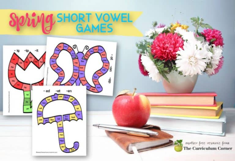 spring-short-vowel-game - The Curriculum Corner 123