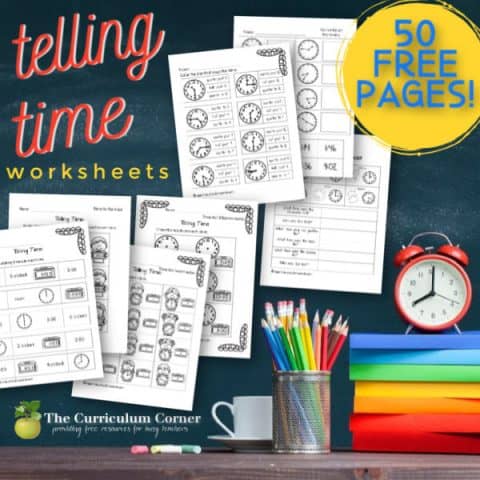 Telling Time Practice Booklet - The Curriculum Corner 123
